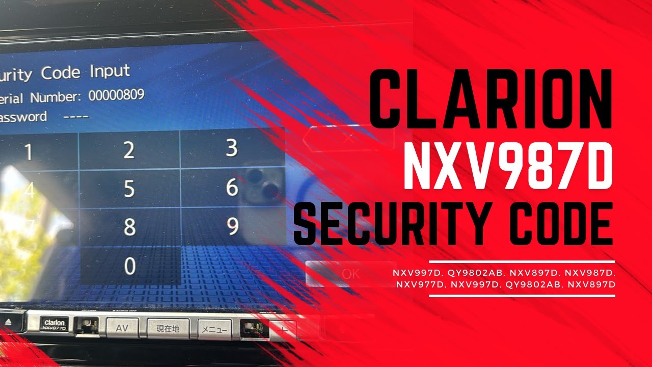 How to Unlock Clarion NXV987D Radio Fast & Easy | Step-by-Step Security Code Password Reset ...
