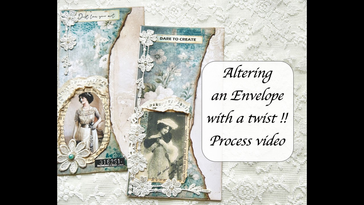 Decorated envelope with a twist Process video DT @Scrimpingmommy - YouTube