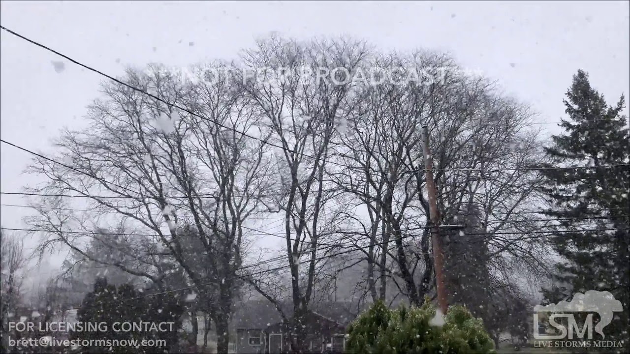 3-2-18 Oreland, Pennsylvania - Winter Storm Riley - Winter Storm Begins ...