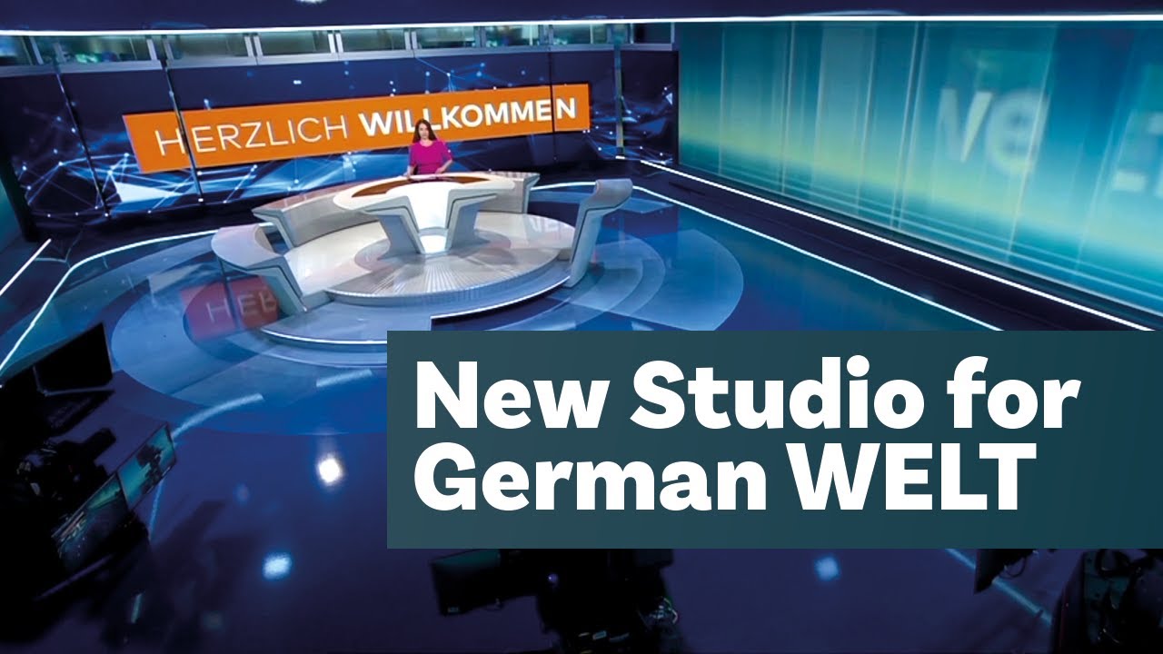 New Studio for German News Channel WELT - YouTube