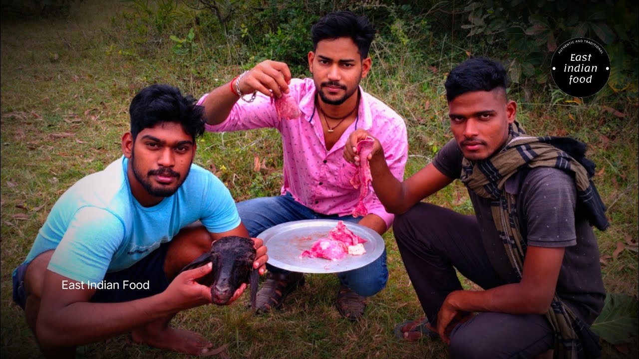 GOAT HEAD & LUNGS RECIPE | Goat Head | Goat Lungs | Cooking & Eating in ...