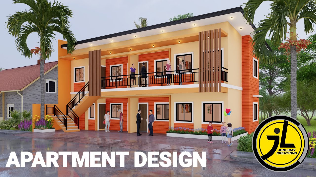 SIMPLE APARTMENT DESIGN IDEA | TWO STOREY WITH 8 UNIT | BY : junliray ...