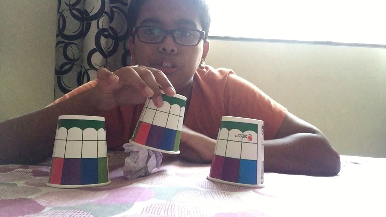 Magic cup tricks by Rishikesh - YouTube