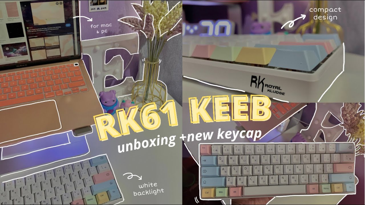 unboxing vlog 📦🐻 (royal kludge rk61 keyboard + new keycaps!) | PH Edver ...