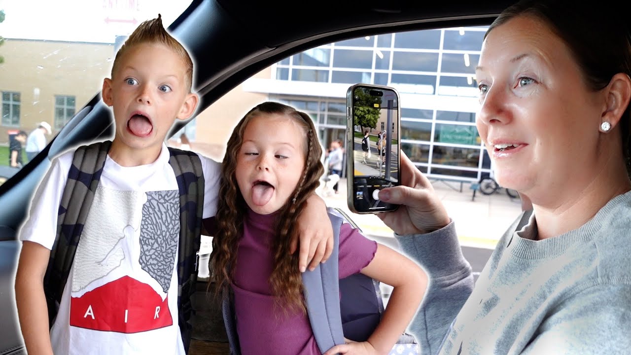 EMBARRASSING OUR KIDS ON THE FIRST DAY OF SCHOOL - YouTube