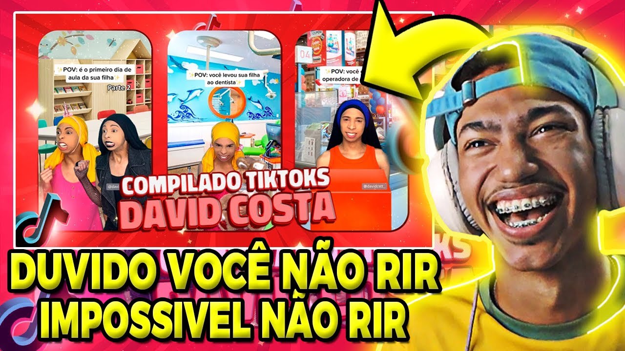 REACT David Costa TENTE NÃO RIR A Inimiga Da Mandraka Foi Pra Escola + MELHORES VÍDEO DE David ...