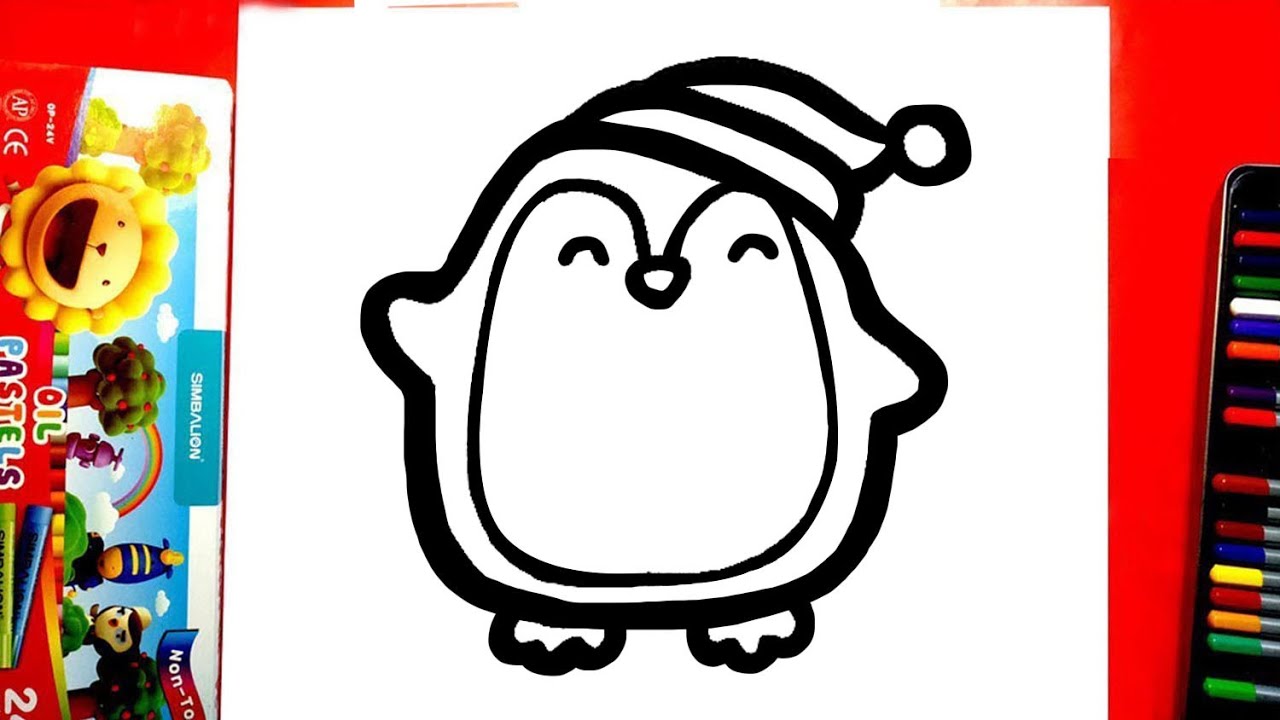 How To Draw A Christmas Penguin | How to Draw Holiday Penguins - YouTube