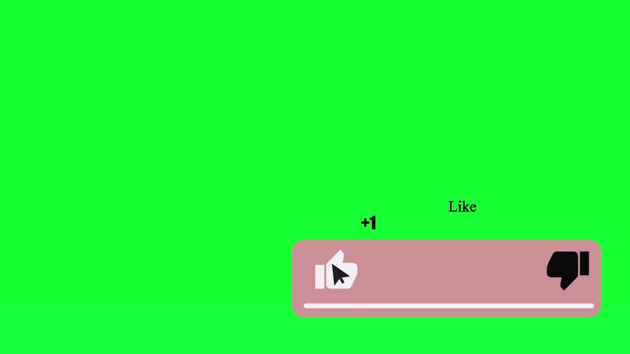 Green Screen Animated Youtube Like Button HD - YouTube