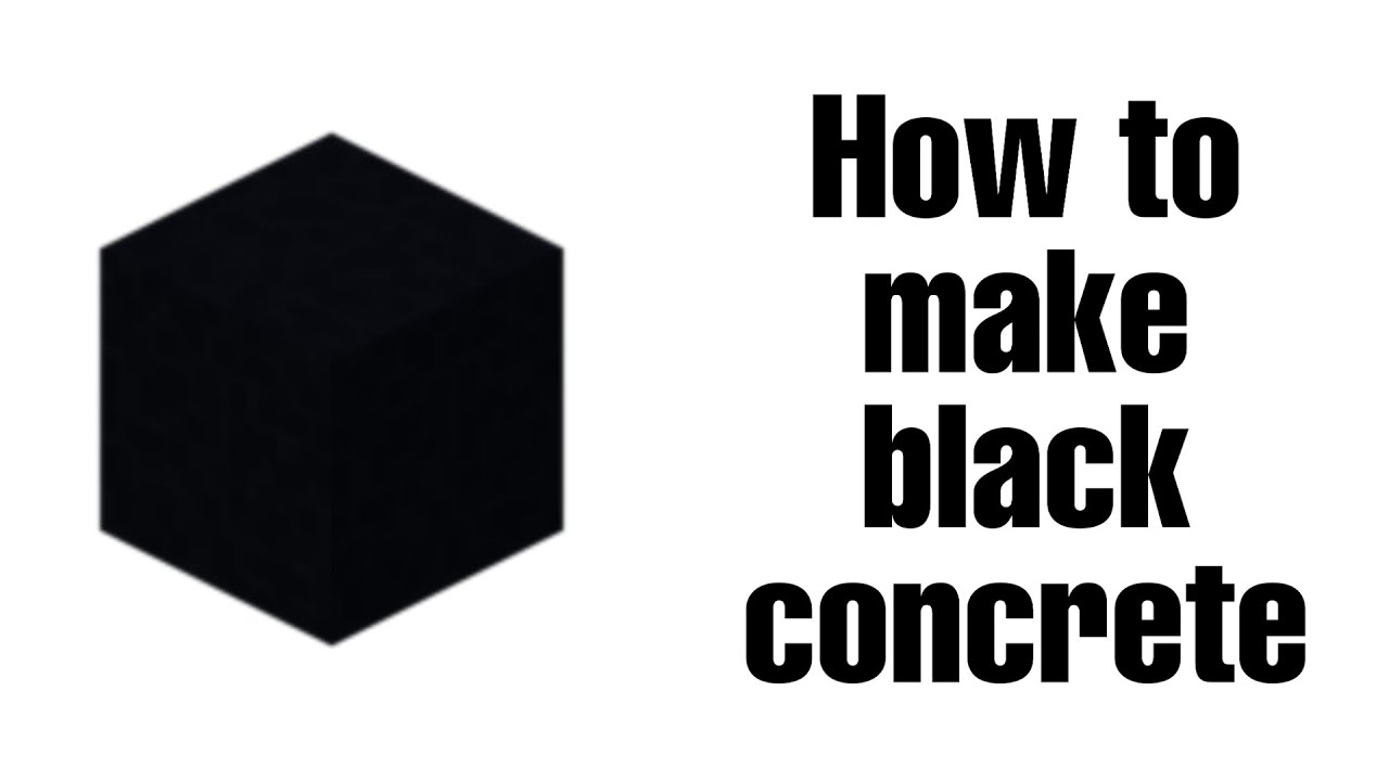 How to make black concrete in Minecraft #35 - YouTube