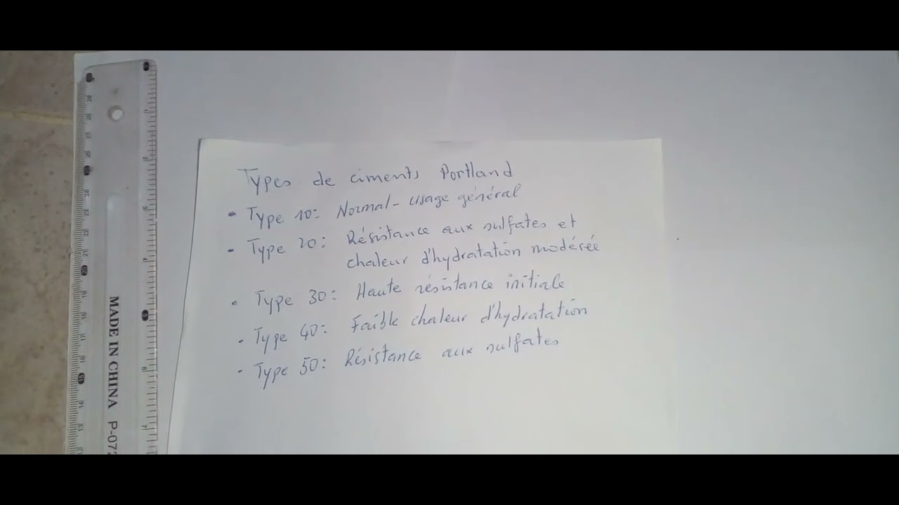 types de ciment Portland ( explication détaillée ) - YouTube