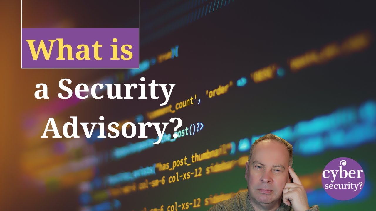 What is a security advisory? - YouTube