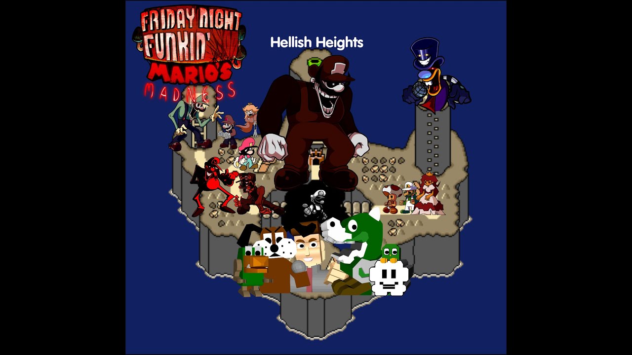 FNF: Mario's Madness V2 Gameplay Part 5: Hellish Heights (Birthday Special 5/9) - YouTube