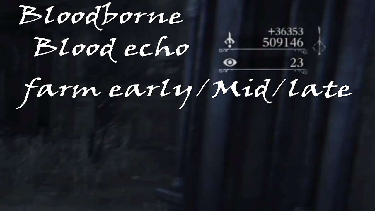 Bloodborne blood echo farm early/mid/late game offline no chalice ...