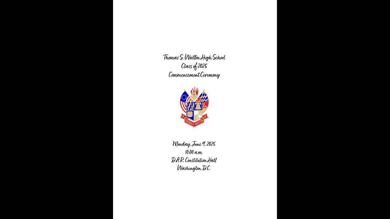 Thomas Sprigg Wootton HS Graduation - Monday, June 9, 2025 - YouTube