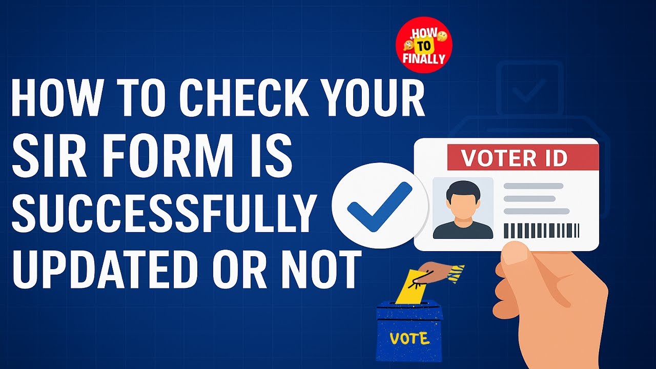 How to check SIR form Status Online | Check Your SIR Form Successfully ...