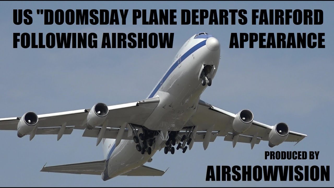 BOEING E 4B NIGHTWATCH DOOMSDAY PLANE DEPARTS RIAT AIRSHOW ...