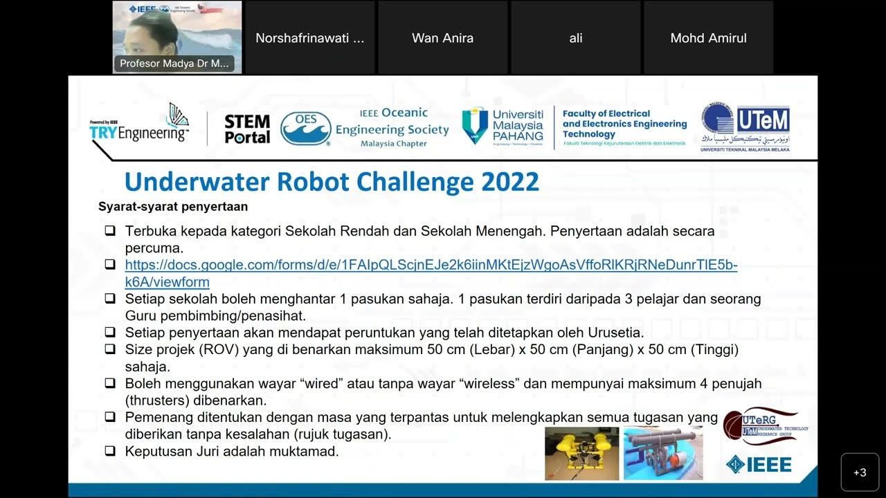 Sesi soal jawab "Underwater Robot Challenge 2022" - YouTube