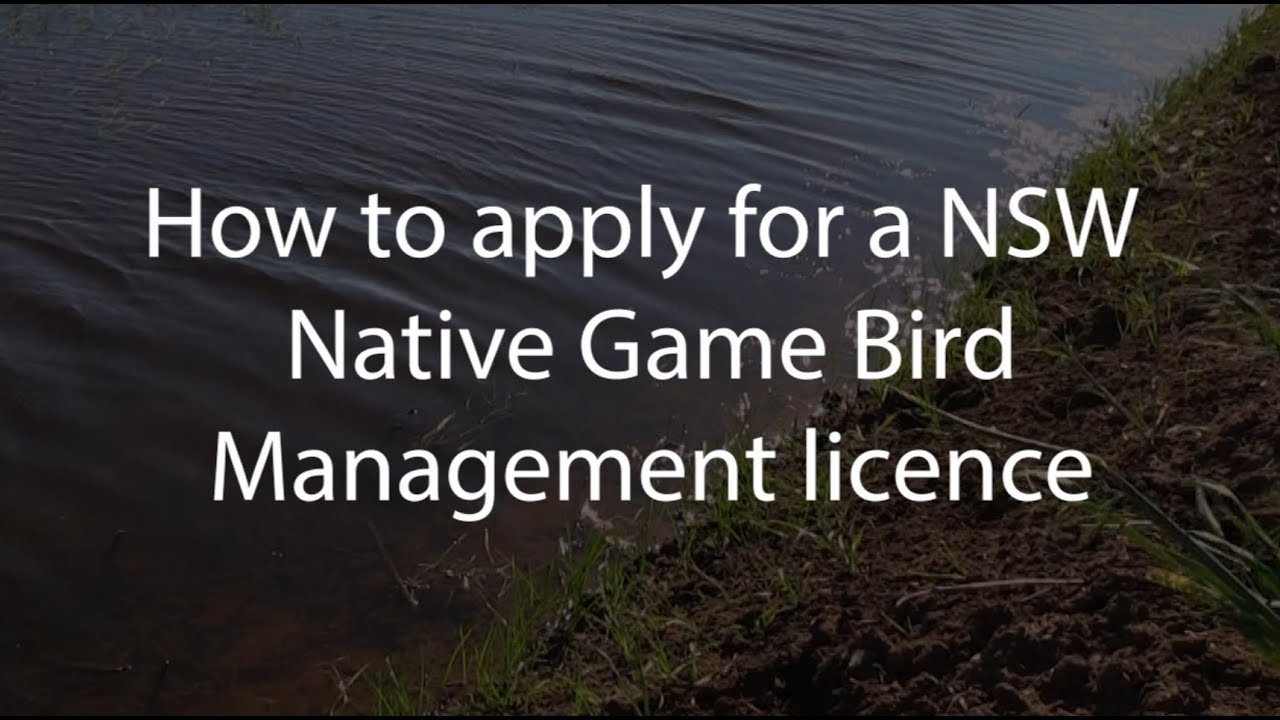 How to apply for a Native Game Bird Management (Owner/Occupier) Licence ...