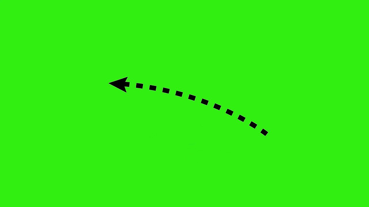 0129 Black Arrow Abstract Direct Curve Green Screen A8 - YouTube