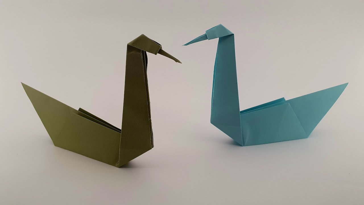 Łabądź | Jak zrobić łabędzia z kartki papieru - YouTube