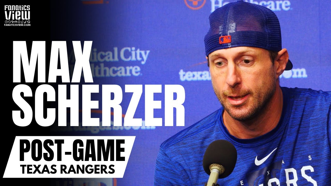 Max Scherzer talks Texas Rangers World Series Championship Potential ...