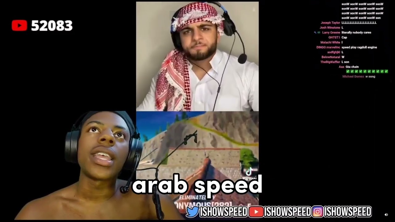 IShowSpeed Reacts To Arab Speed 😭 - YouTube