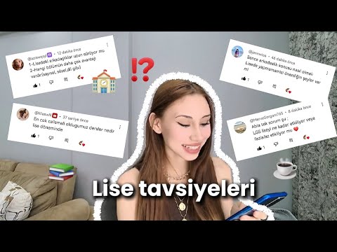 LİSE TAVSİYELERİ✨ (bolca anı içerir!)