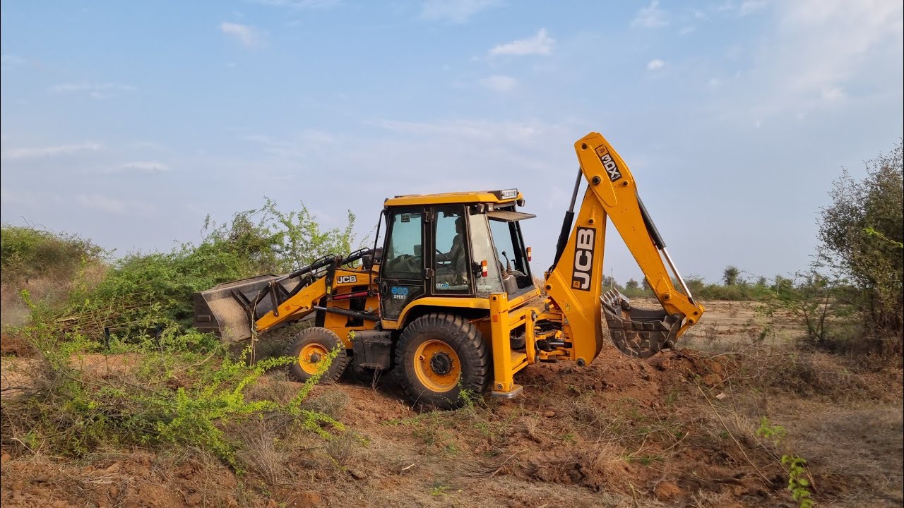 JCB 3DX Cleaning Farm and Remove Trees | jcb video - YouTube