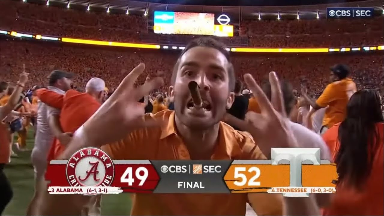 #6 Tennessee game winning kick and celebration vs #3 Alabama - YouTube
