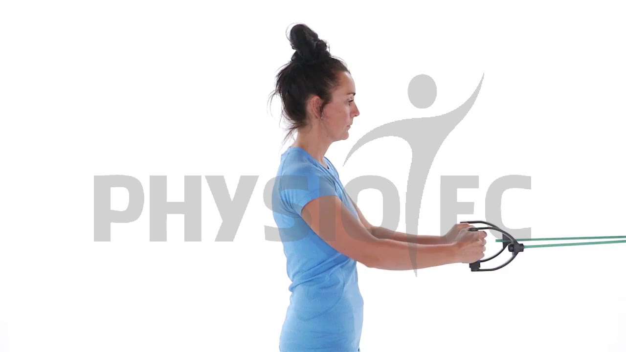 Elastic row, bilateral and alternating - YouTube