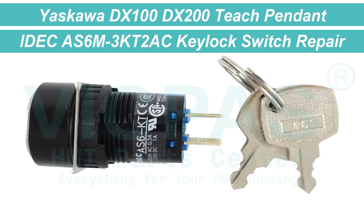 IDEC AS6M-3KT2AC Yaskawa DX100 DX200 MOTOMAN Teach pendant Key Switch ...
