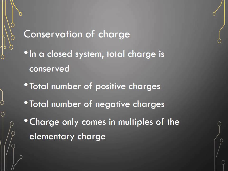 Conservation of charge - YouTube