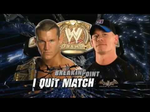 WWE Breaking Point 2009 John Cena vs Randy Orton Matchcard - YouTube