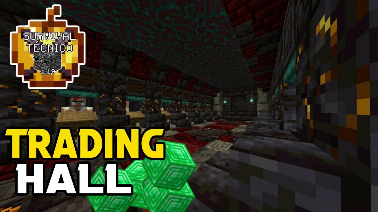 CONTINUAMOS CON EL TRADING HALL EN MI SURVIVAL TÉCNICO EN MINECRAFT ...