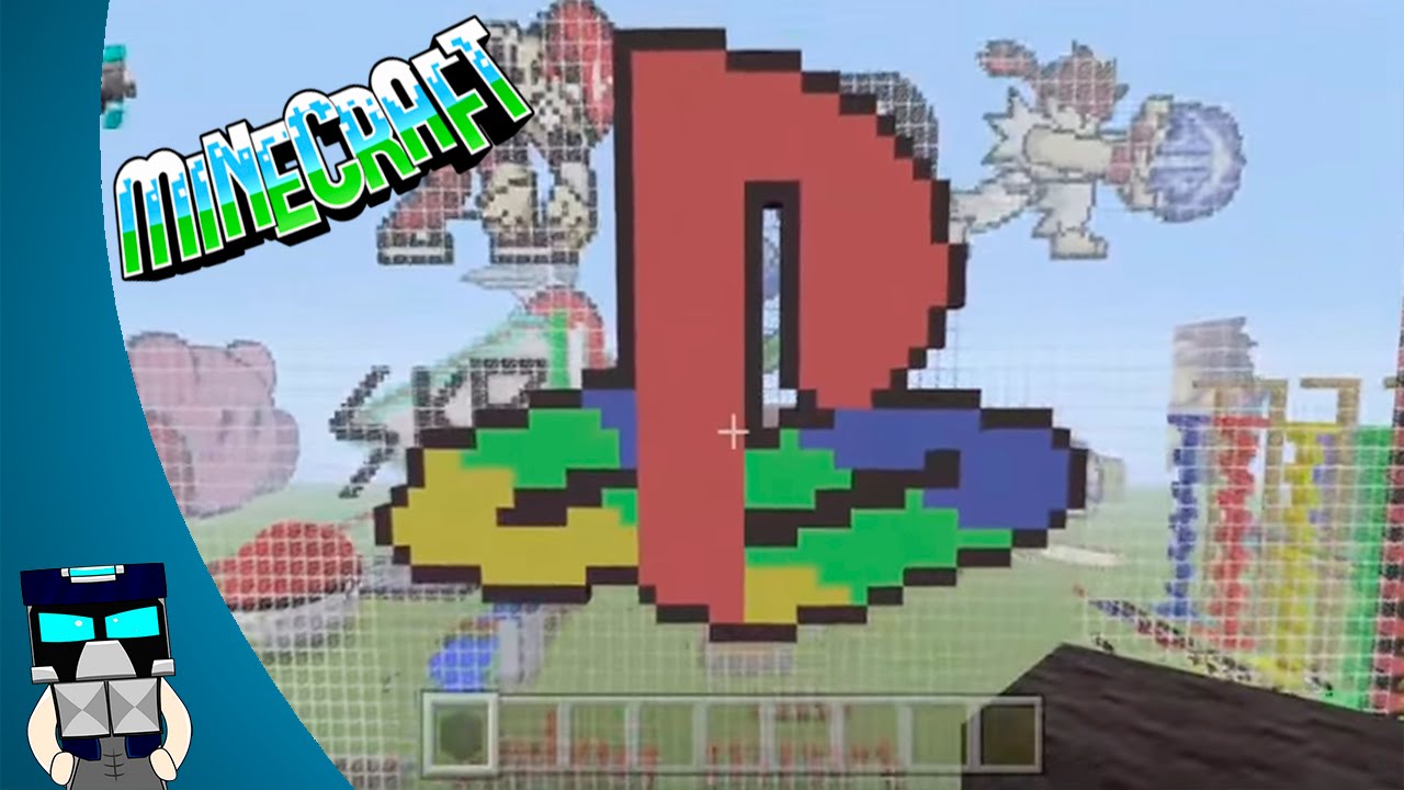 Tutorial Pixel Art: Playstation Minecraft / Como hacer el logo de ...