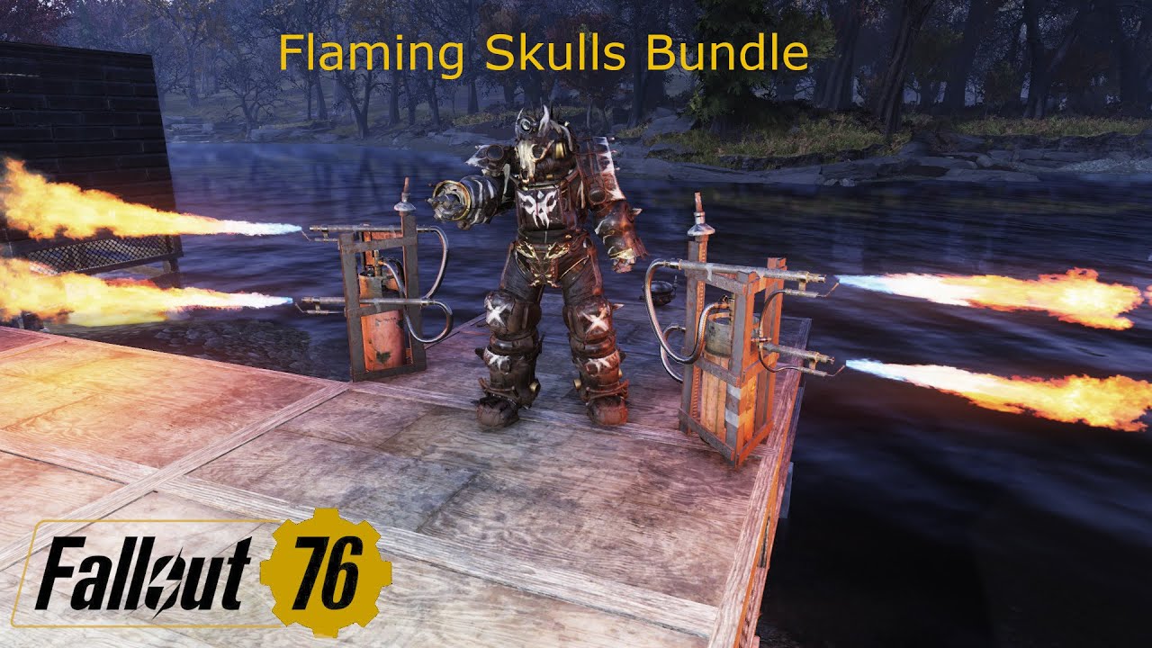 Fallout 76 - Flaming Skulls Bundle - Showcase - YouTube
