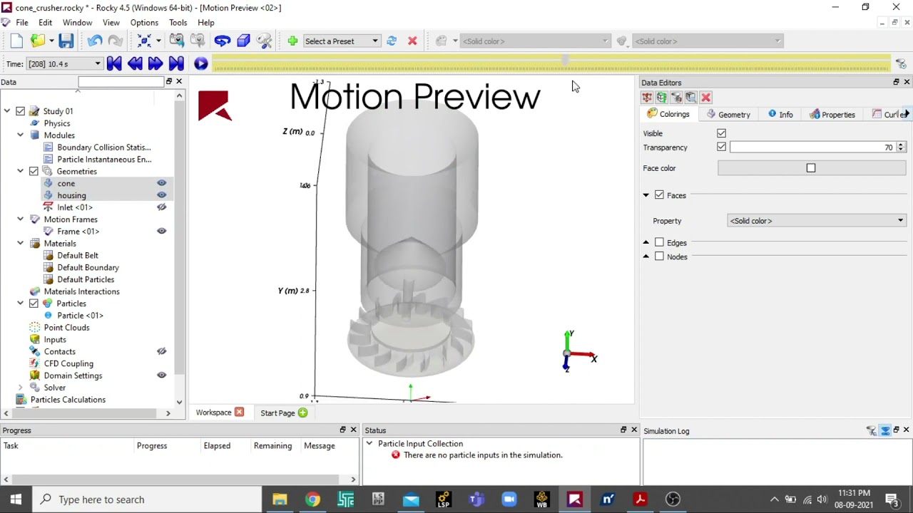 Cone Crusher Simulation using ANSYS Rocky DEM | ANSYS Rocky | Kaizenat ...