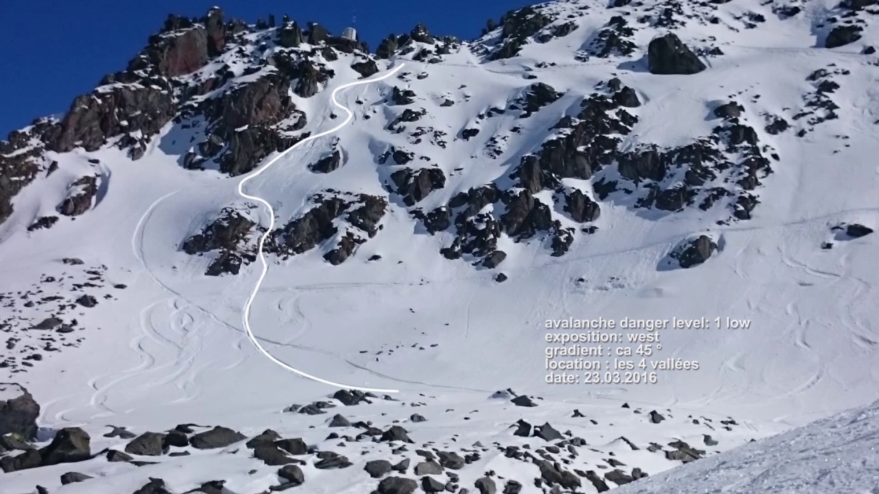 Steep short Line @ 4 Vallees Mont Gele (Freeriding) - YouTube