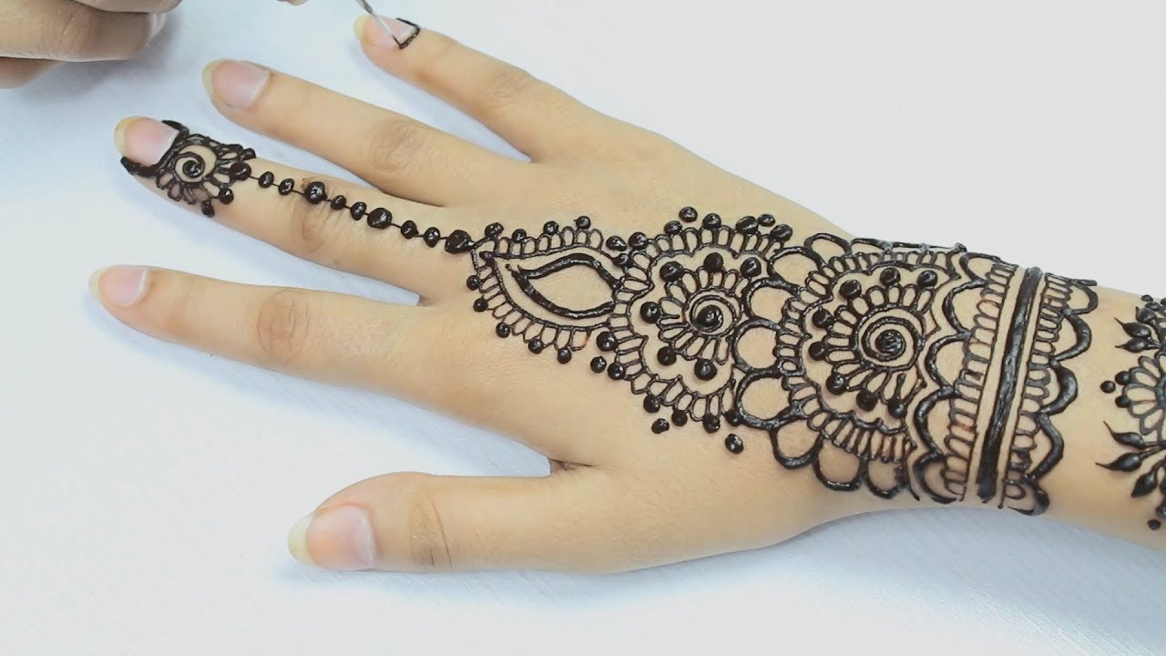 Beautiful Khaleeji Mehndi Design Video | Easy Al Khaliji Mehndi Design ...