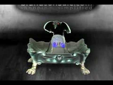 Halloween Prop - Animated Raven Halloween Candy Bowl - YouTube