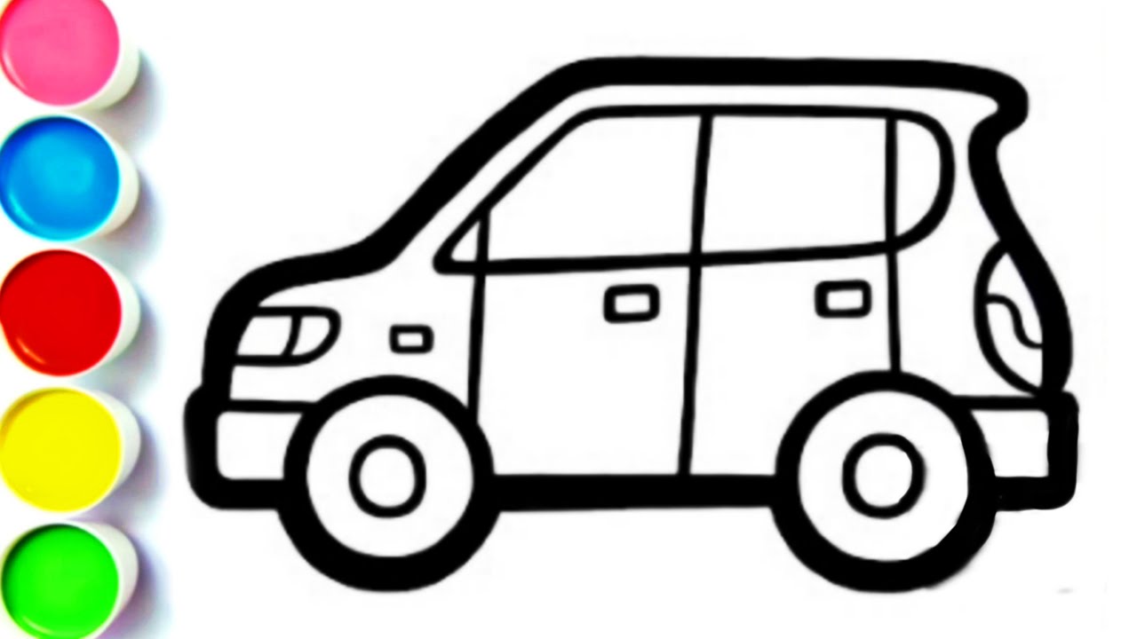 How to draw Car easy steps || Car Drawing, Painting & Coloring For Kids ...