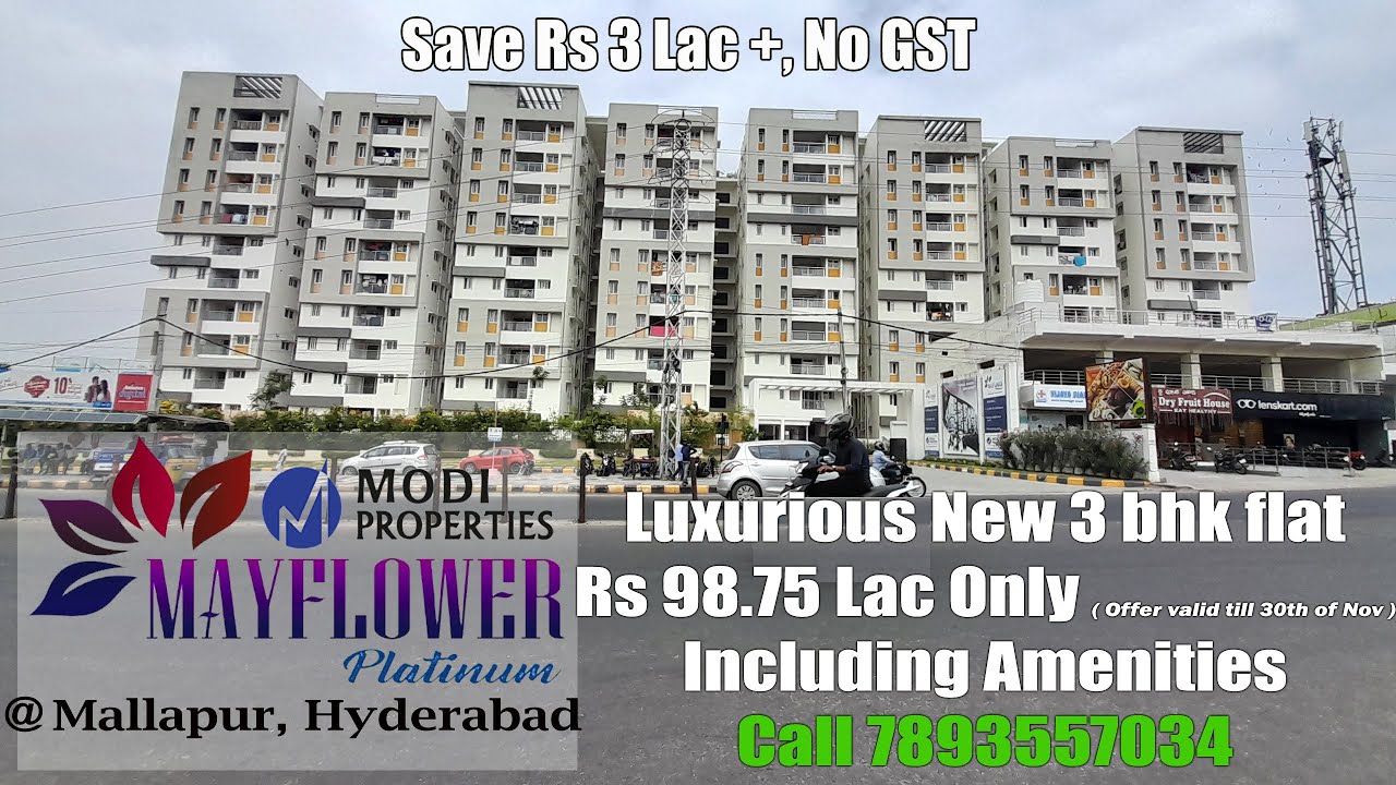 New 3 BHK flat in Luxurious gated community at Mallapur Main road ...
