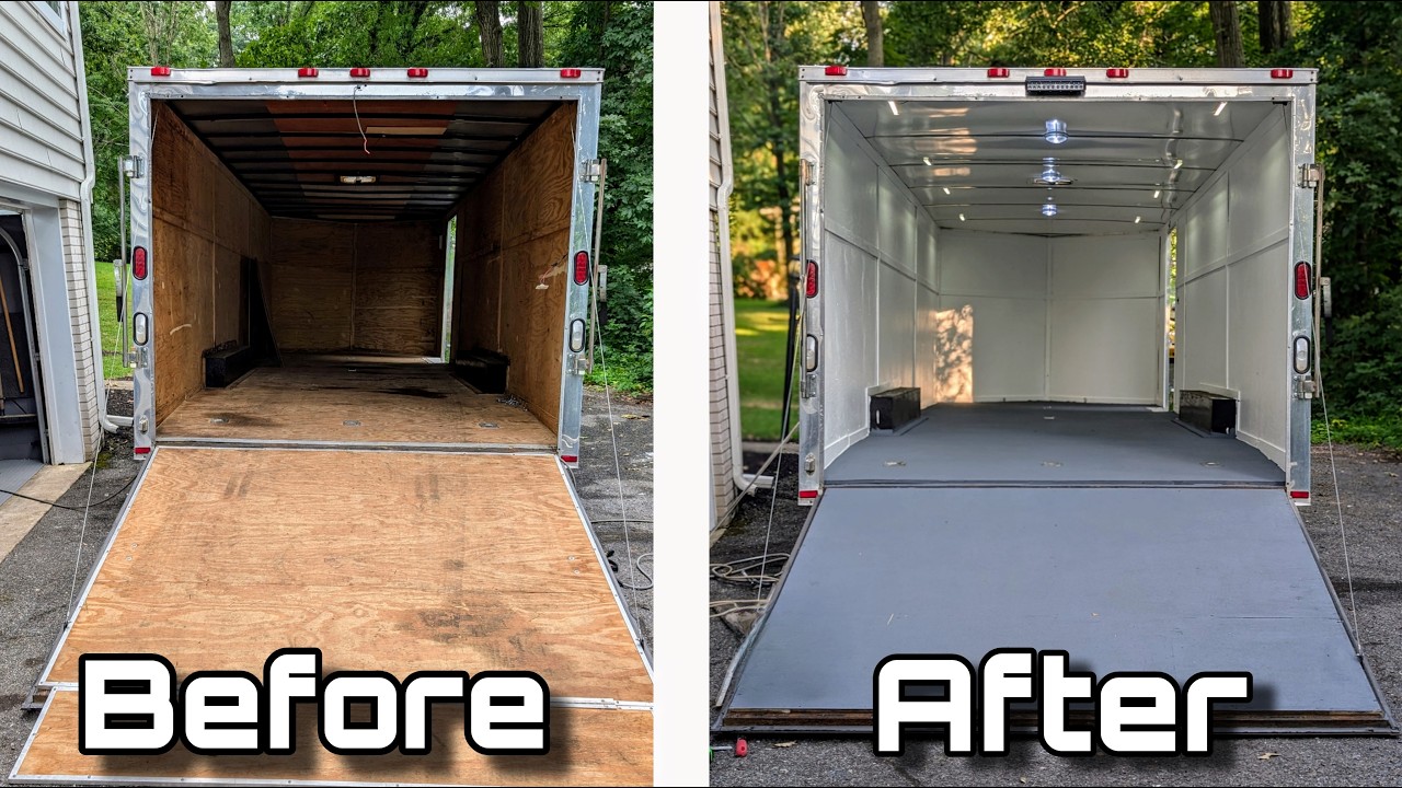 I Rebuilt the ENTIRE Interior of this $800 Enclosed Copart Trailer ...