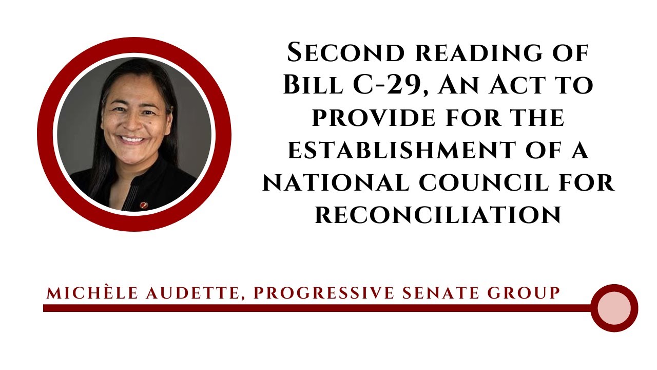 Senator Audette speaks at second reading of Bill C-29 - December 6 ...
