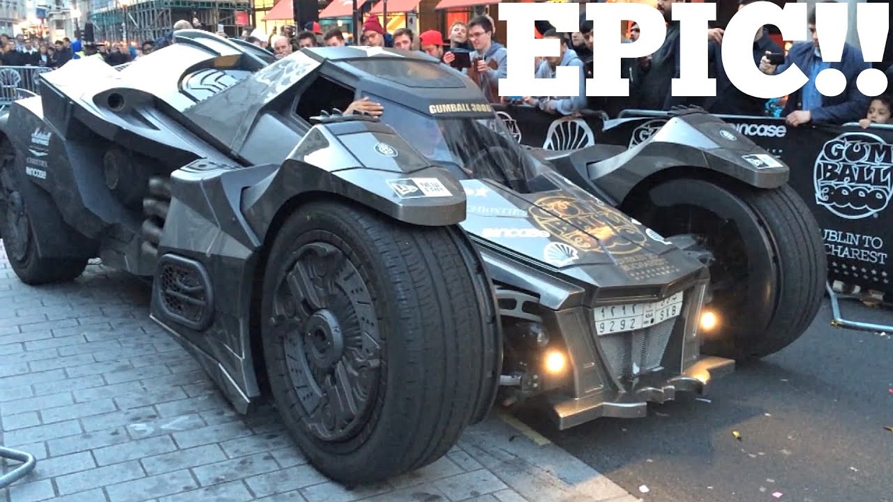 EPIC BATMOBILE & AMG GT3 ARRIVING IN LONDON & REVS!! - YouTube