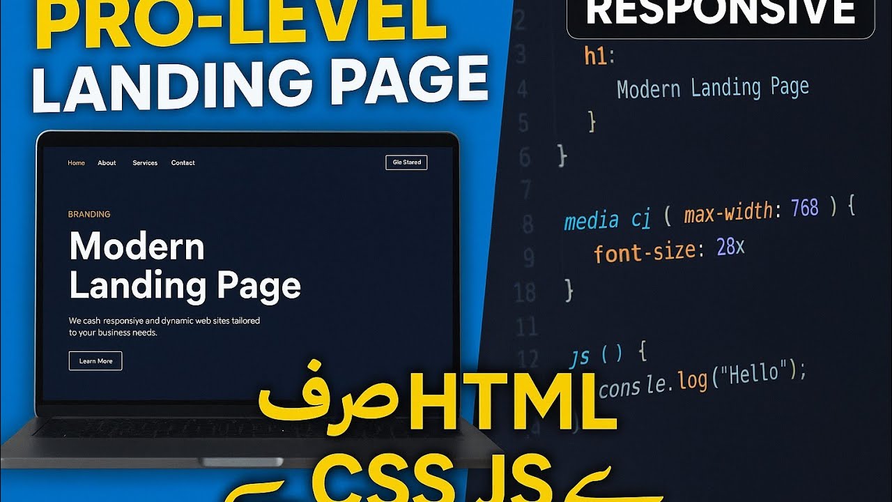 Animated Landing Page for Modern Websites – HTML, CSS & JavaScript ...