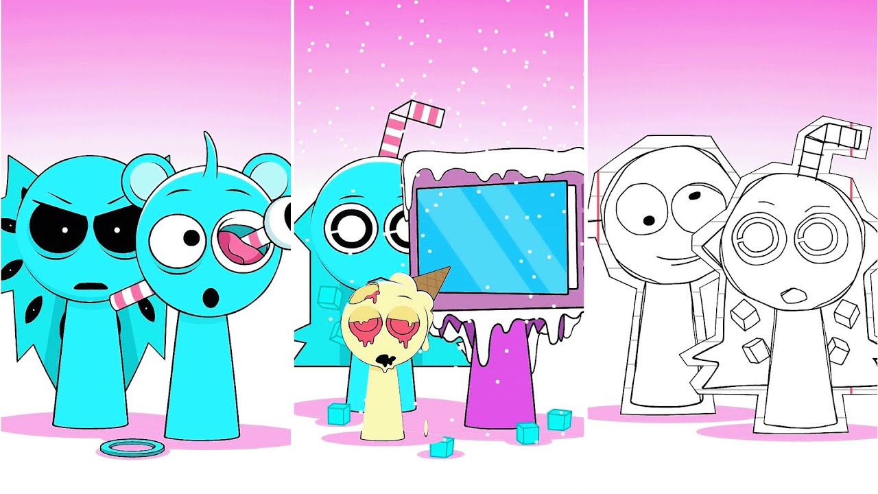 Sprunki Aqua meets Parke, Aqua meets Sky Phase 2 VS Phase 3 VS Phase 4 ...