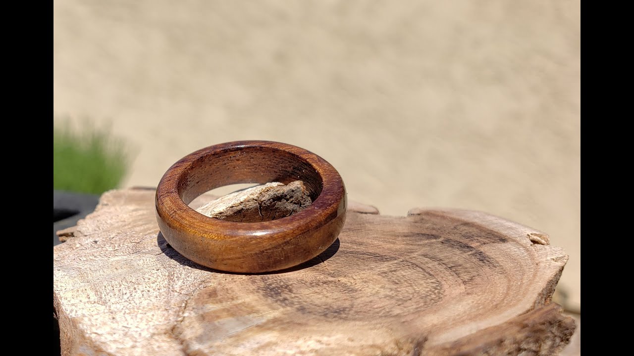 (162) Mesquite Root Wood Ring on a WEN Lathe - YouTube