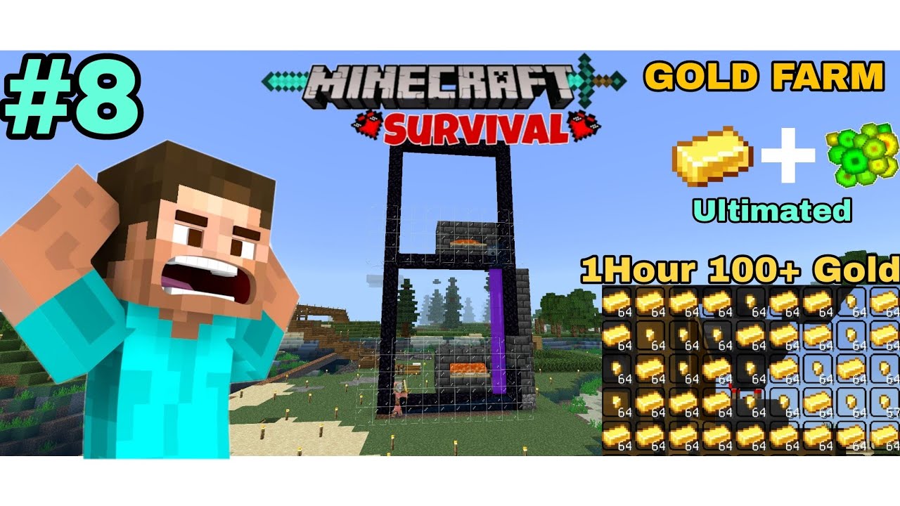 Making ultimate Gold Farm In Minecraft Survival Series Episode (8) # ...