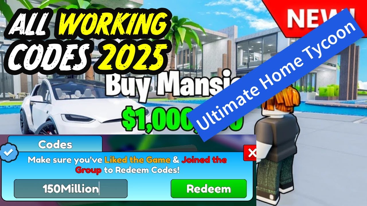 Ultimate Home Tycoon Codes March 2025 ⚠️New⚠️ ALL WORKING Roblox ...